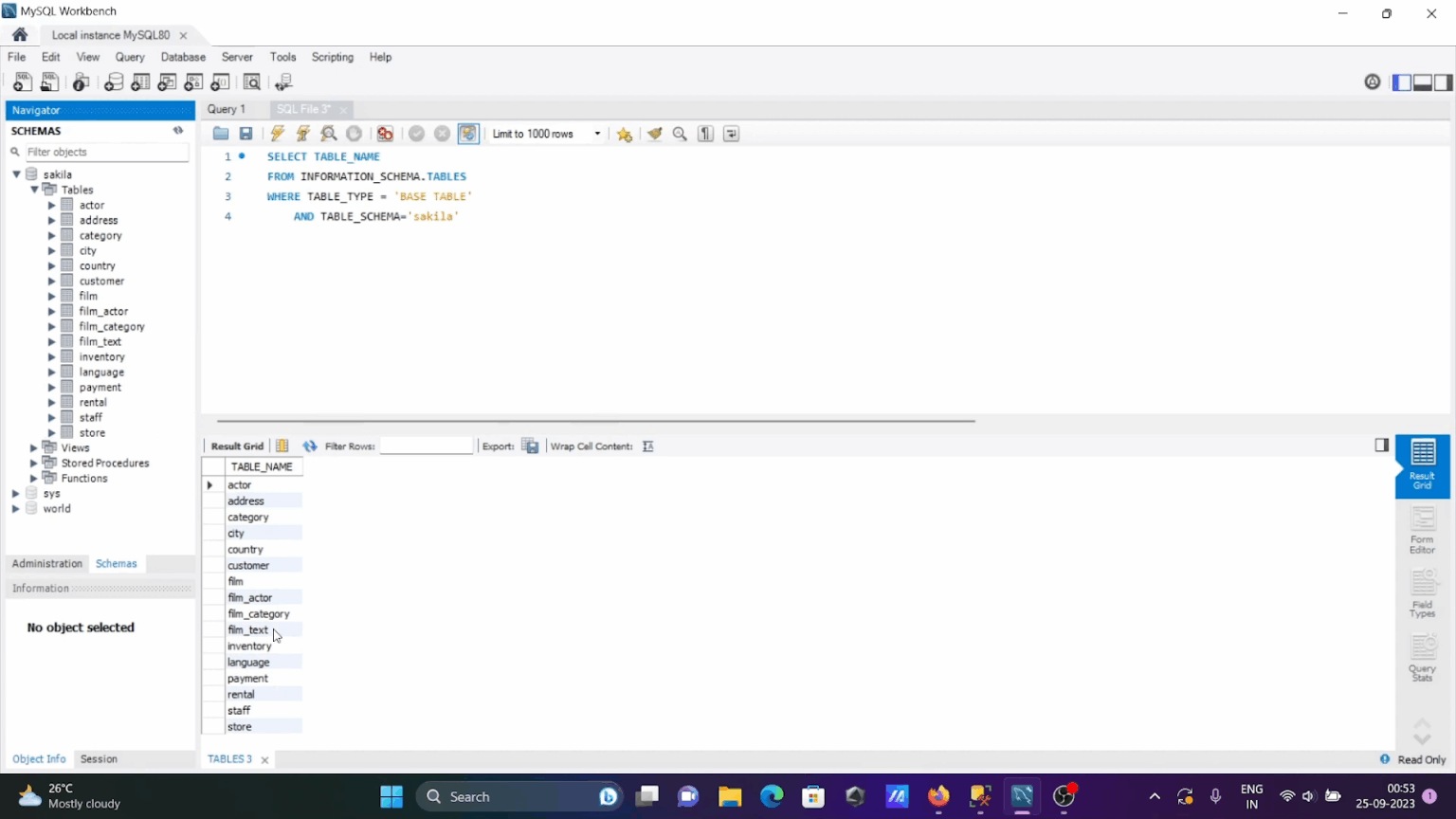 How to List All Tables in a Database - iheavy - Devops + Cloud Solutions Architect